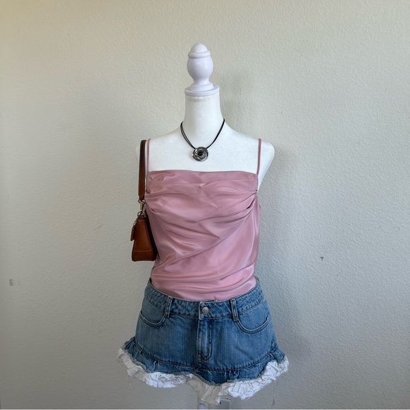 Vintage | Tops | Vintage 7s Baby Pink Spaghetti Strap Tank | Poshmark